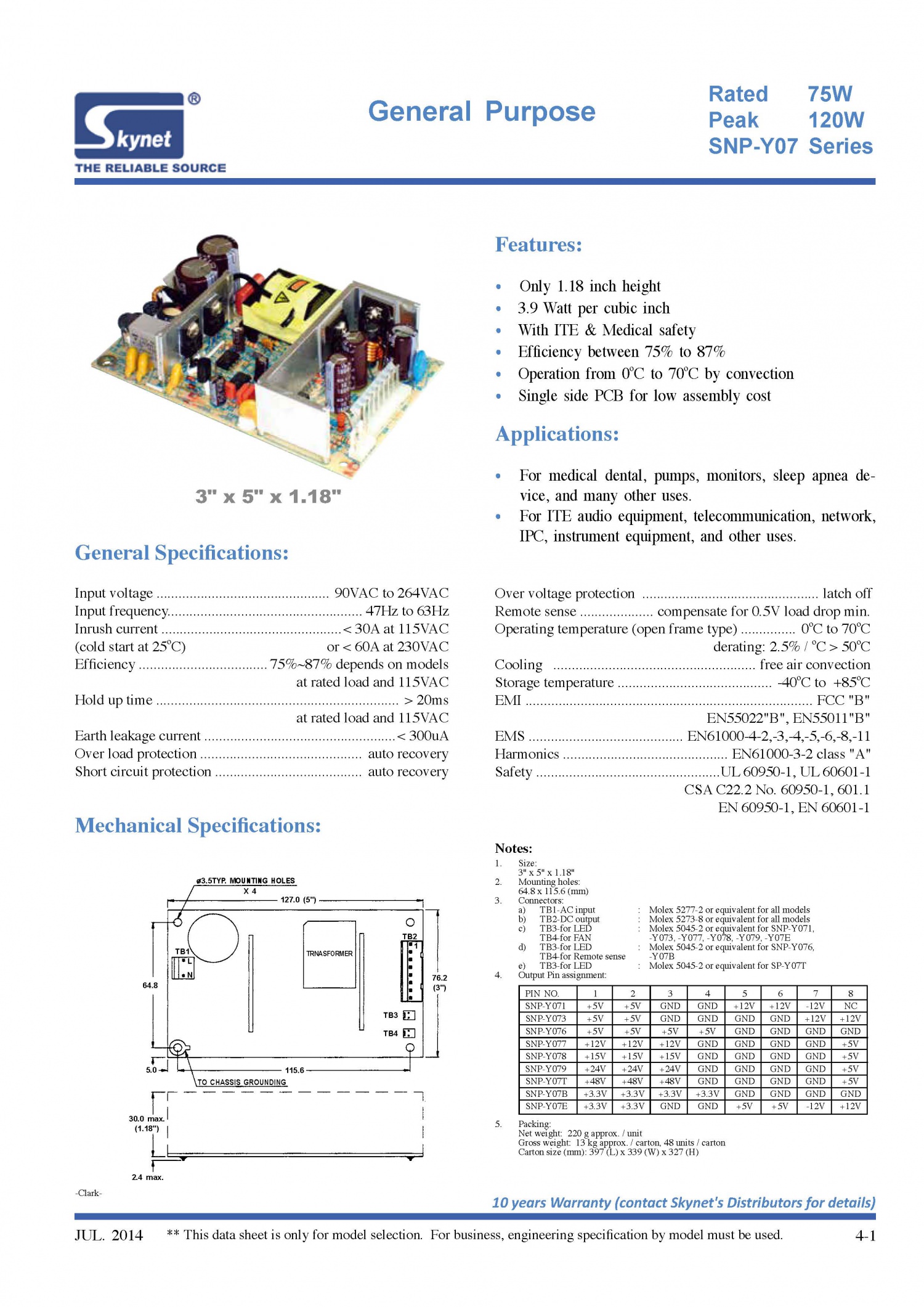 SNP-Y Family - Skynet power,天網,SPS